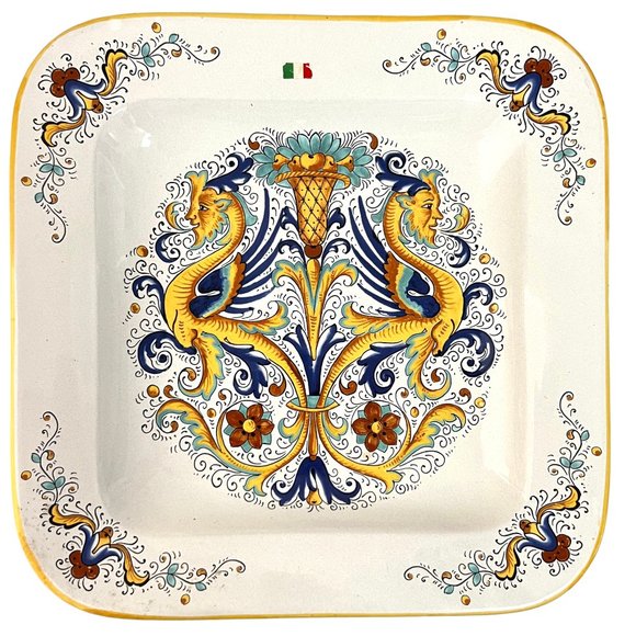 Deruta | Dining | Deruta Raffaellesco Large 6 Square Serving Platter ...